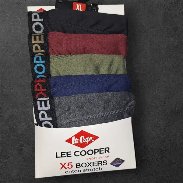 Voggt - buy Pack de 5 Boxers Hommes Lee Cooper Taille XL Foncés