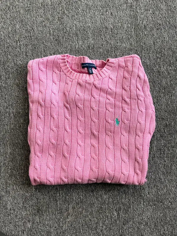 Voggt - buy pull torsadé ralph lauren rose L