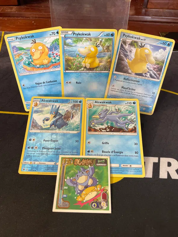 Voggt - buy Lot x5 Psykokwak & Akwakwak + Stickers Amada JPN