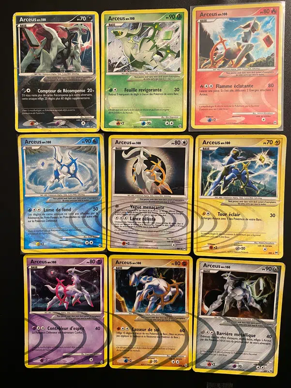 Voggt - buy Lot des 9 Arceus AR1 à AR9 Holo - Platine Arceus
