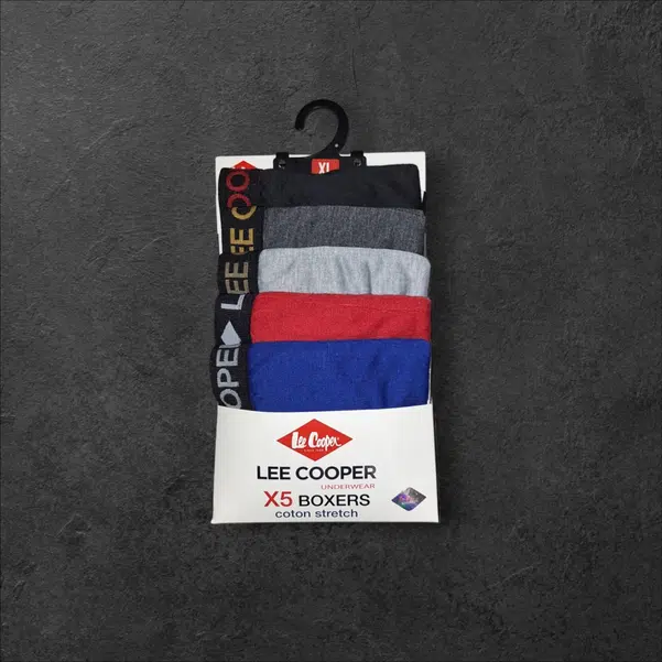 Voggt - buy Pack de 5 Boxers Hommes Lee Cooper Taille XL Claires