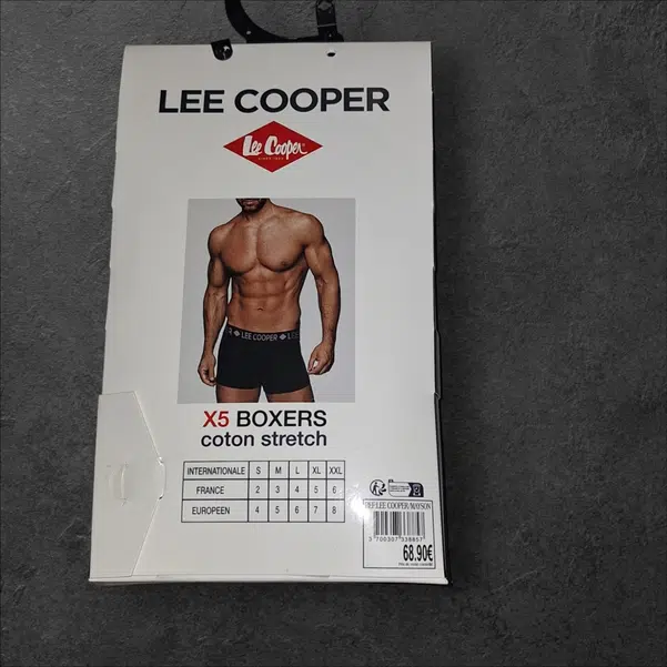 Voggt - buy Pack de 5 Boxers Hommes Lee Cooper Taille XL Foncés