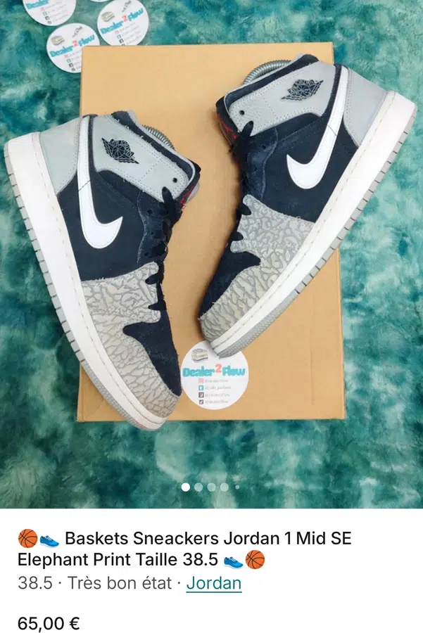 Voggt - buy J1 Mid Elephant Print Taille 38.5